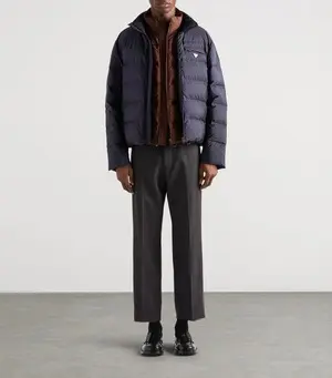 Prada Re-nylon Puffer Jacket - Blue