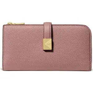 Kate Spade New York Deco Pebbled Leather Zip Wallet - Dusk Rose