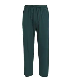 Derek Rose Basel Lounge Trousers Green