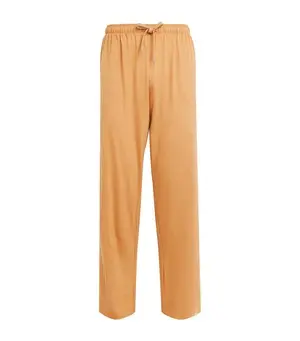 Derek Rose Basel Lounge Trousers Ivory