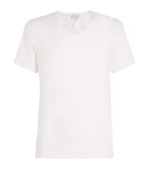 Hanro Cotton Superior V-neck T-shirt - White