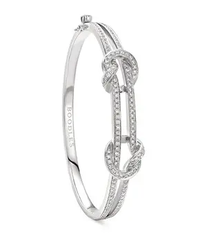 BOODLES The Knot Diamond Bangle - Gold