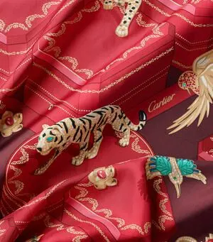 Cartier Silk Jewellery Boxes Scarf
