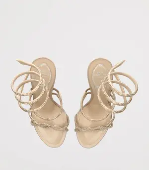 Rene Caovilla Cleo Embellished Sandals 105 - Beige