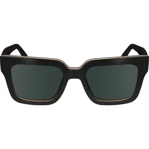 Paul Smith Kenton 52mm Rectangular Sunglasses - Black Multi-stripe