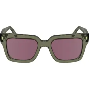 Paul Smith Kenton 52mm Rectangular Sunglasses - Khaki