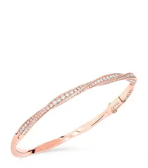Graff And Diamond Spiral Bangle - Rose Gold