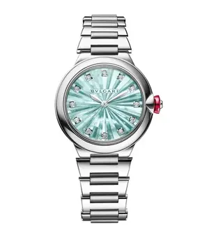 BVLGARI Stainless Steel And Diamond Lvcea Watch - Silver