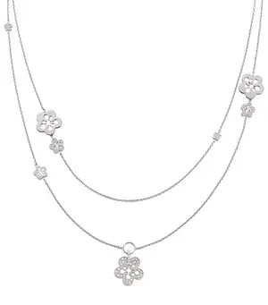 BOODLES White And Diamond Blossom Long Necklace - Gold