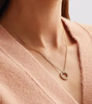 BOODLES Medium Roulette Pendant With Diamonds In Yellow