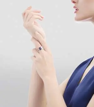BVLGARI B.zero1 Three-band Ring - White