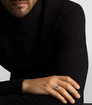 BVLGARI B.zero1 Three-band Ring - White