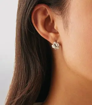 BOODLES Platinum And Diamond Raindance Stud Earrings