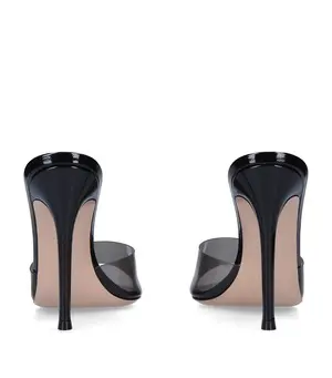 GIANVITO ROSSI Plexi Elle 105 Peep Toe Heels