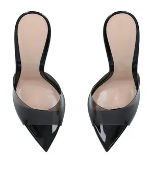 GIANVITO ROSSI Plexi Elle 105 Peep Toe Heels