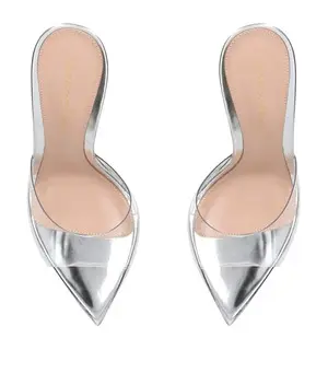 GIANVITO ROSSI Elle Mules 105 - Silver