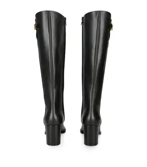 Valentino Garavani Leather Vlogo Knee-high Boots