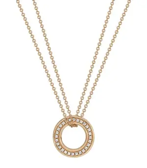 BOODLES Diamond Roulette Pendant Necklace - Rose Gold