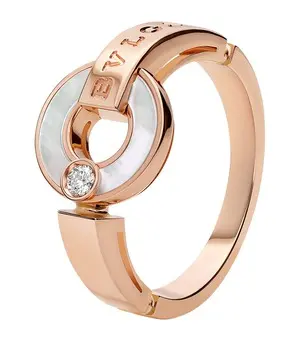 BVLGARI Diamond And Mother-of-pearl Ring - Rose Gold