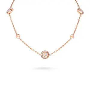 DAVID MORRIS 18 Karat Rose Gold And Diamond Necklace