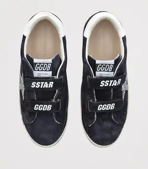 GOLDEN GOOSE Leather Old School Sneakers - Navy