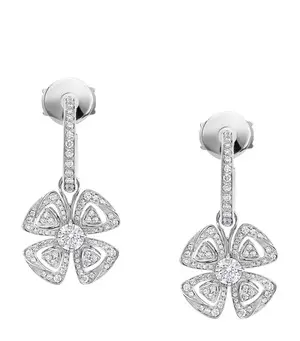 BVLGARI Fiorever Hoop Earrings - White