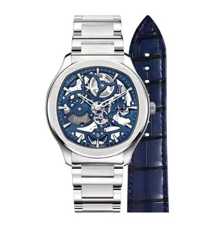 PIAGET Stainless Steel Polo Skeleton Watch - Silver