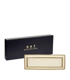 Halcyon Days Antler Trellis Pen Tray - Ivory