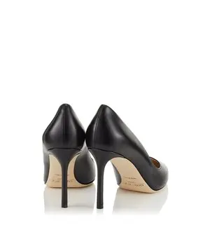 JIMMY CHOO Romy 85 Leather Pumps - Black