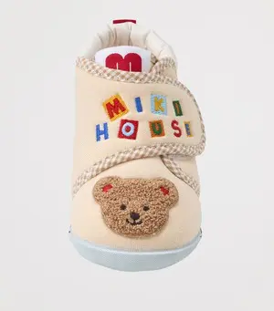 MIKI HOUSE Embroidered Bear Sneakers