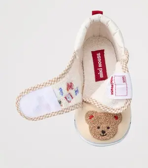 MIKI HOUSE Embroidered Bear Sneakers