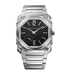 BVLGARI Stainless Steel Octo Finissimo Automatic Watch - Black