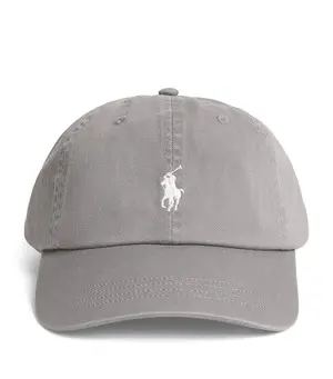 Polo Ralph Lauren Cotton Baseball Cap With Logo - Grey