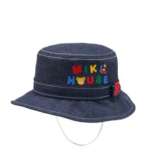 MIKI HOUSE Cotton Sun Hat - Navy