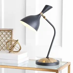 JONATHAN Y Albert Iron Retro Mid-century Led Table Lamp - Black