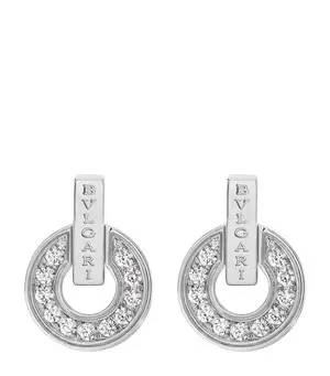 BVLGARI Diamond Gold Earrings - White