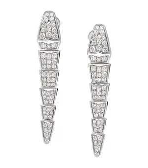 BVLGARI Serpenti Viper Drop Earrings - White