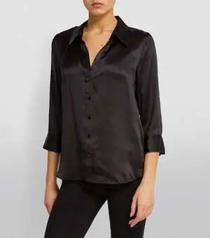 L'Agence Dani Sleeve Blouse - Black