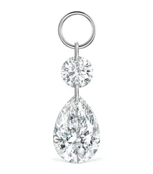 MARIA TASH Grand Floating Double Diamond Single Earring - White