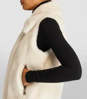 YVES SALOMON Mink Gilet