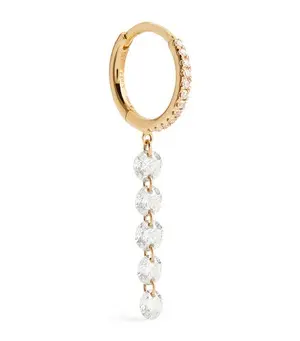 PERSEE Single Diamond Hoop Earring - Gold