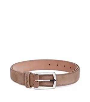 Zegna Zegna Suede Belt Beige