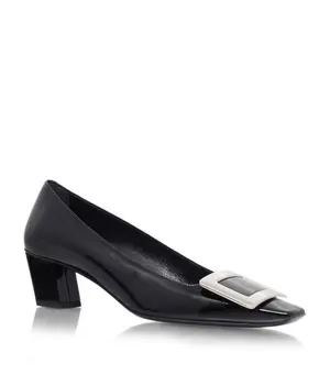ROGER VIVIER Patent Leather Pumps With Buckle Detail - Black