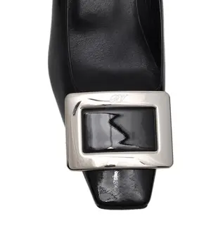 ROGER VIVIER Patent Leather Pumps With Buckle Detail - Black