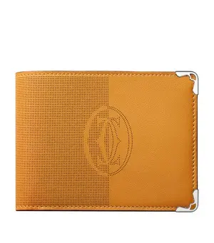Cartier Leather Must De Bifold Wallet Yellow