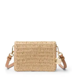 Prada Woven Fabric Card Holder - Neutral