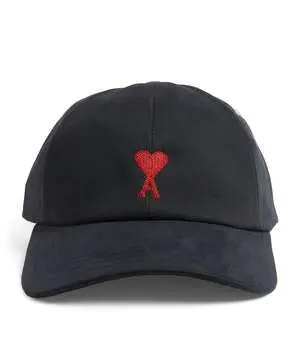 AMI Paris Logo Embroidered Baseball Cap - Black