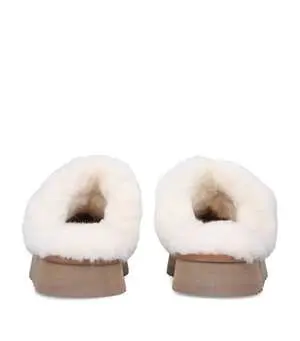 UGG Suede Platform Slippers - Beige