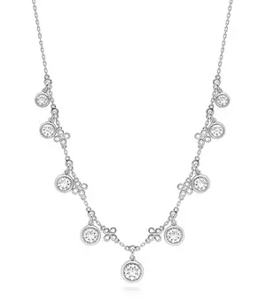 BOODLES Medium Platinum And Diamond Beach Necklace - Silver