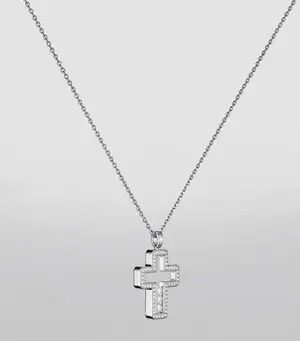 Chopard White Happy Diamonds Cross Necklace